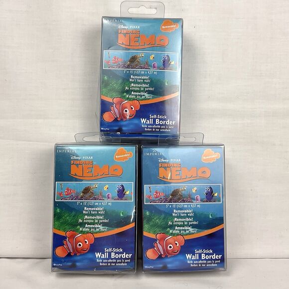 Disney | Wall Decor | 3 Lot Disney Pixar Finding Nemo Removable 5 X 5 ...